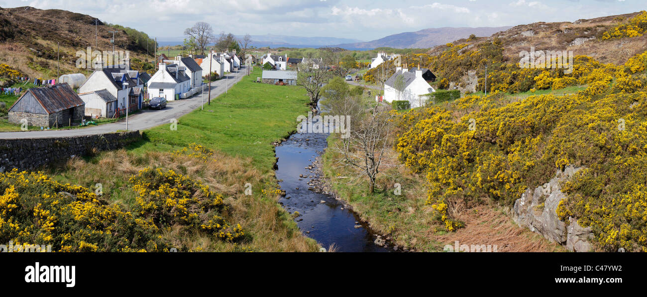 Panorama, Duirinish village, Kyle of Lochalsh, Highland region ...