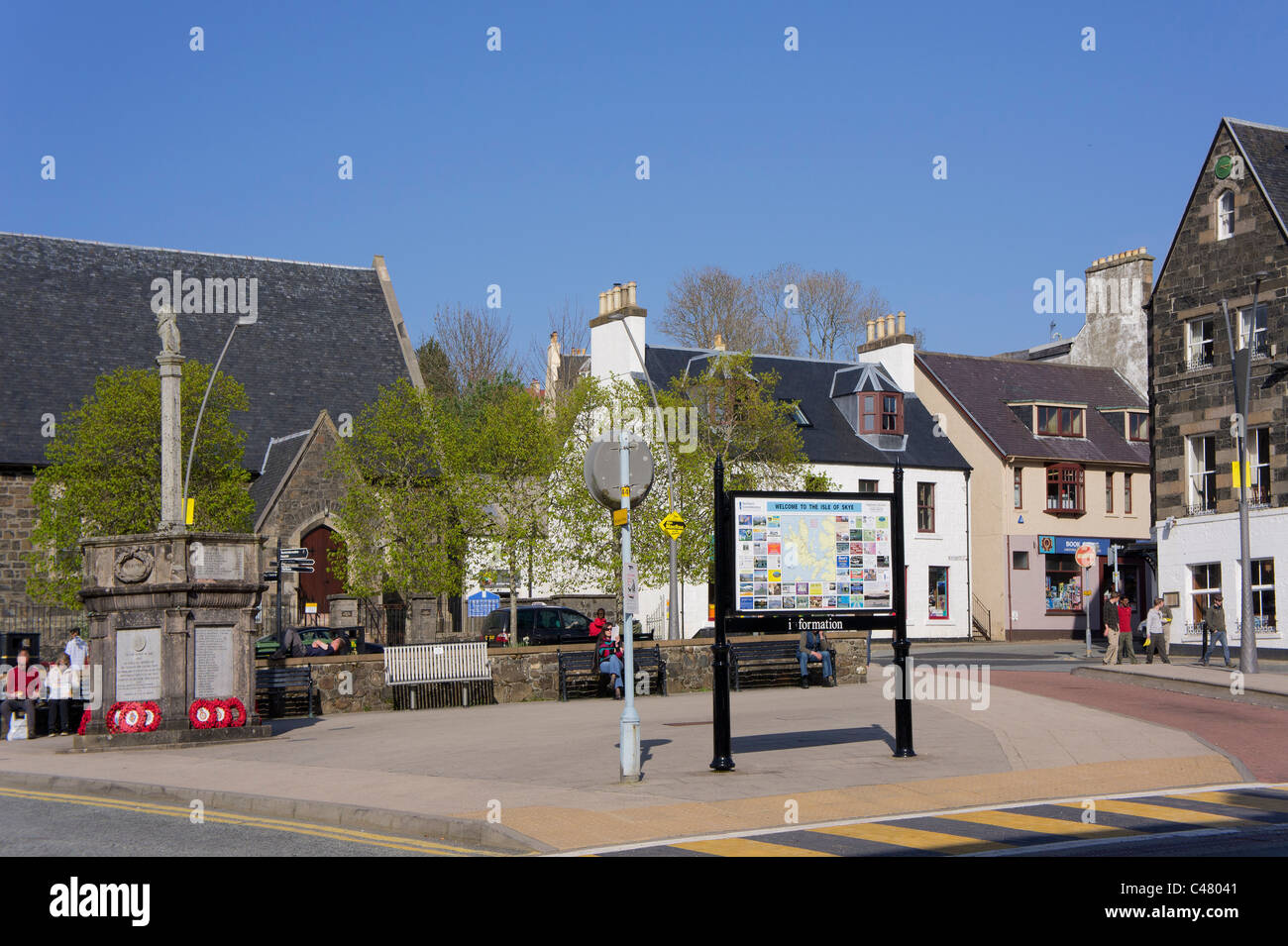 Portree town square, Isle of Skye, Highland region, Scotland Stock ...