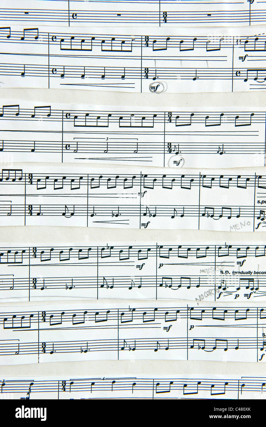 Music, score, sheet music Stock Photo - Alamy