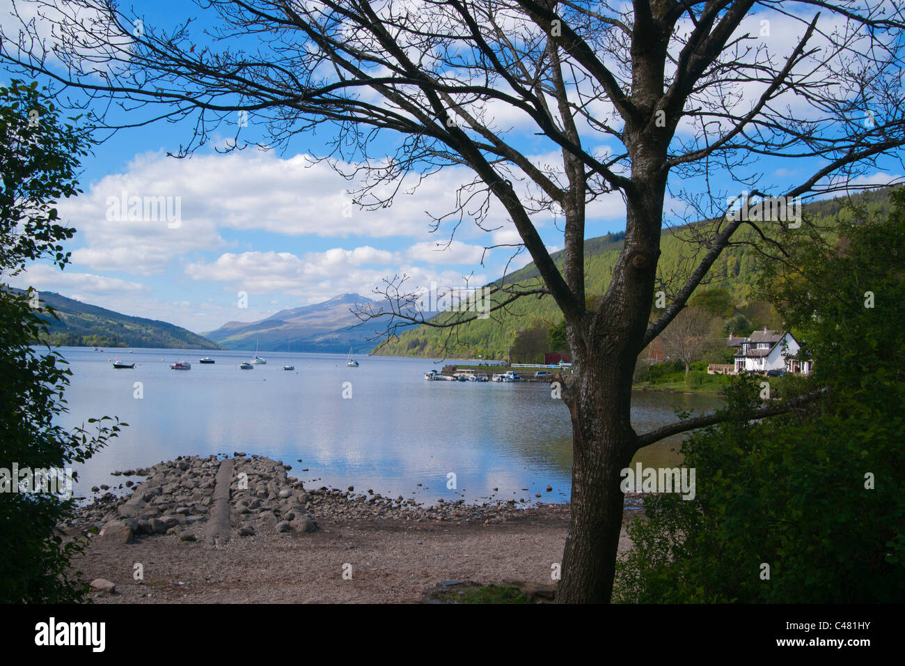 Looking down Loch Tay from Kenmore, Perthshire, Scotland, UK Stock ...