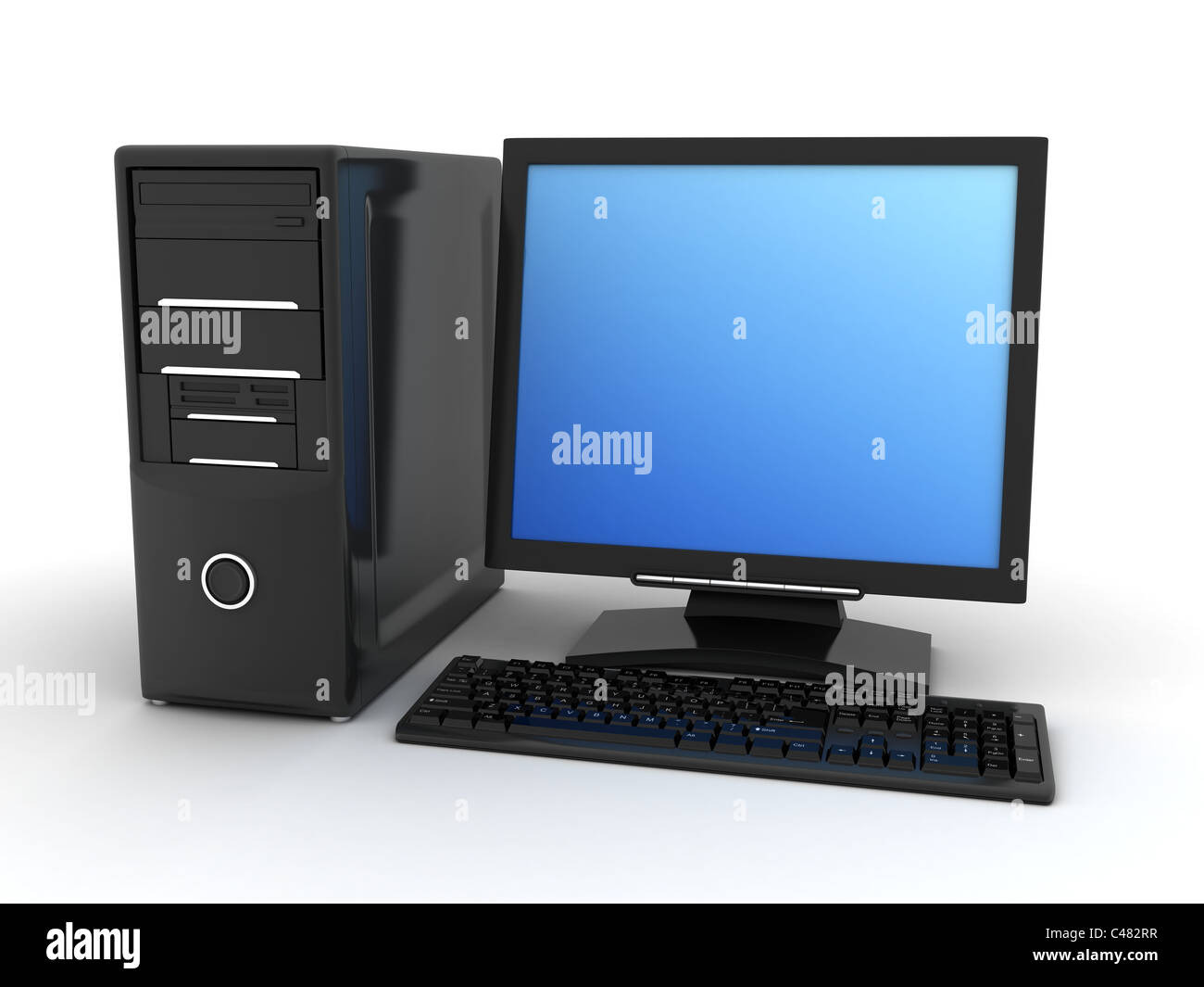 Icon "my computer" on a white background (done in 3d Stock Photo - Alamy