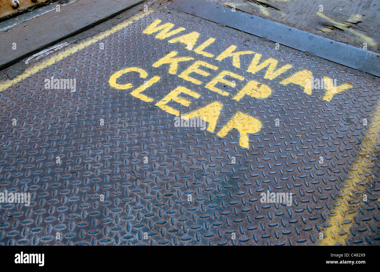 Detail of safety warning sign Stock Photo - Alamy