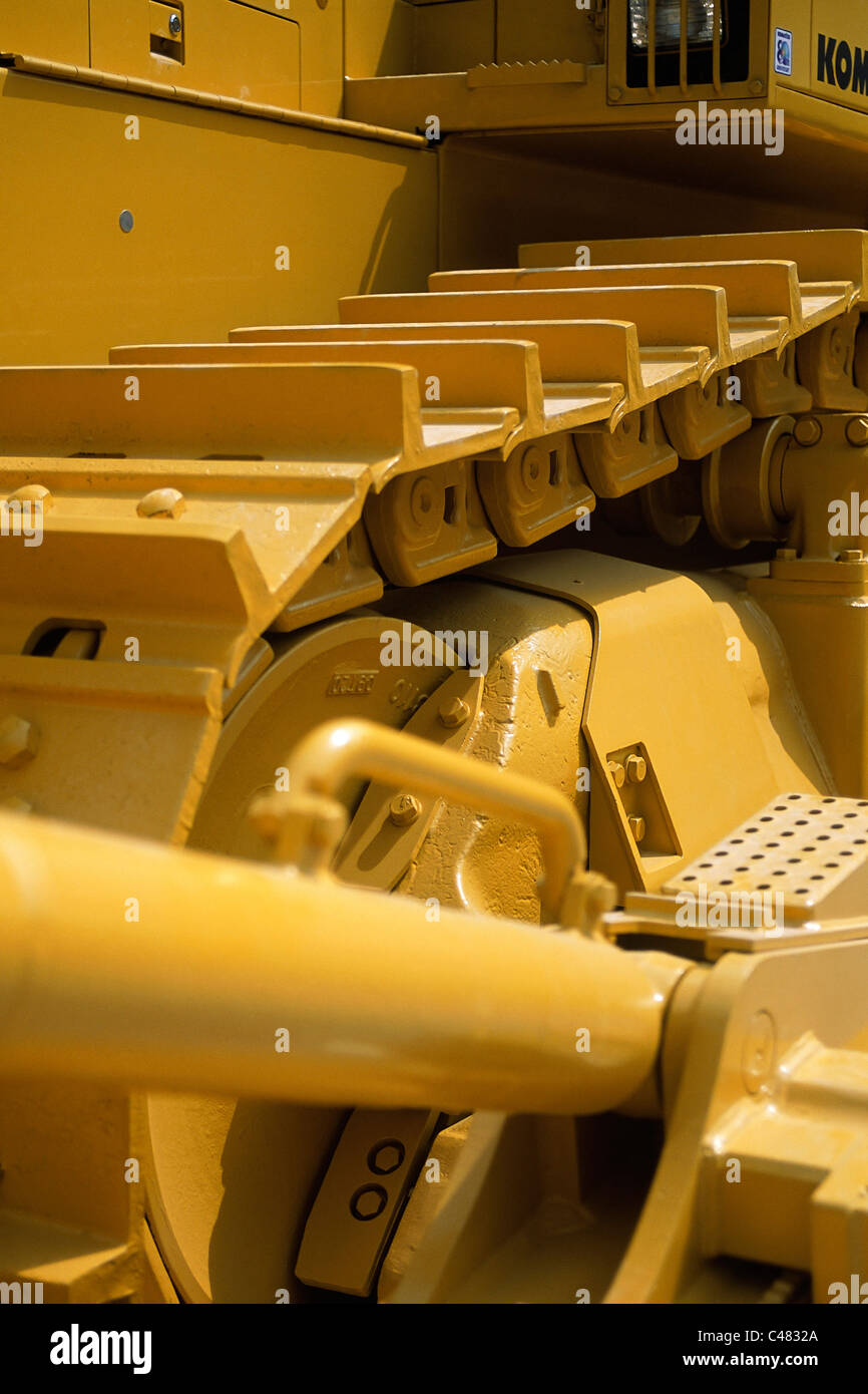 Detail of new Komatsu bulldozer Stock Photo - Alamy