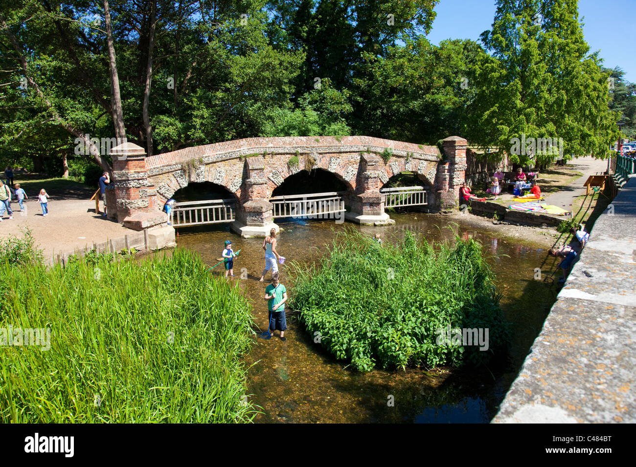 Cattle screen in the River Darent or Darenth at Farningham Village ...