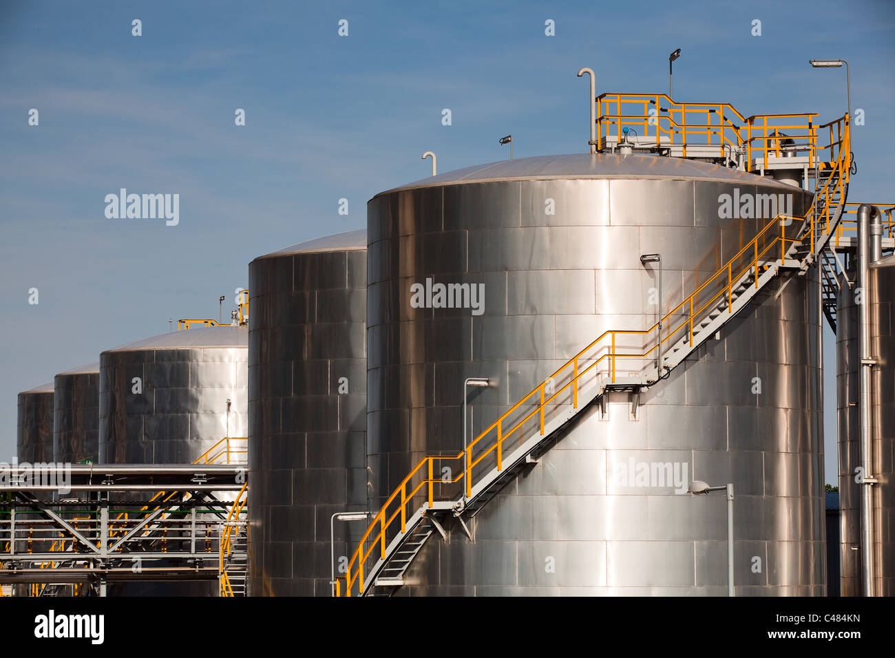Large tanks in the chemical factory Stock Photo - Alamy