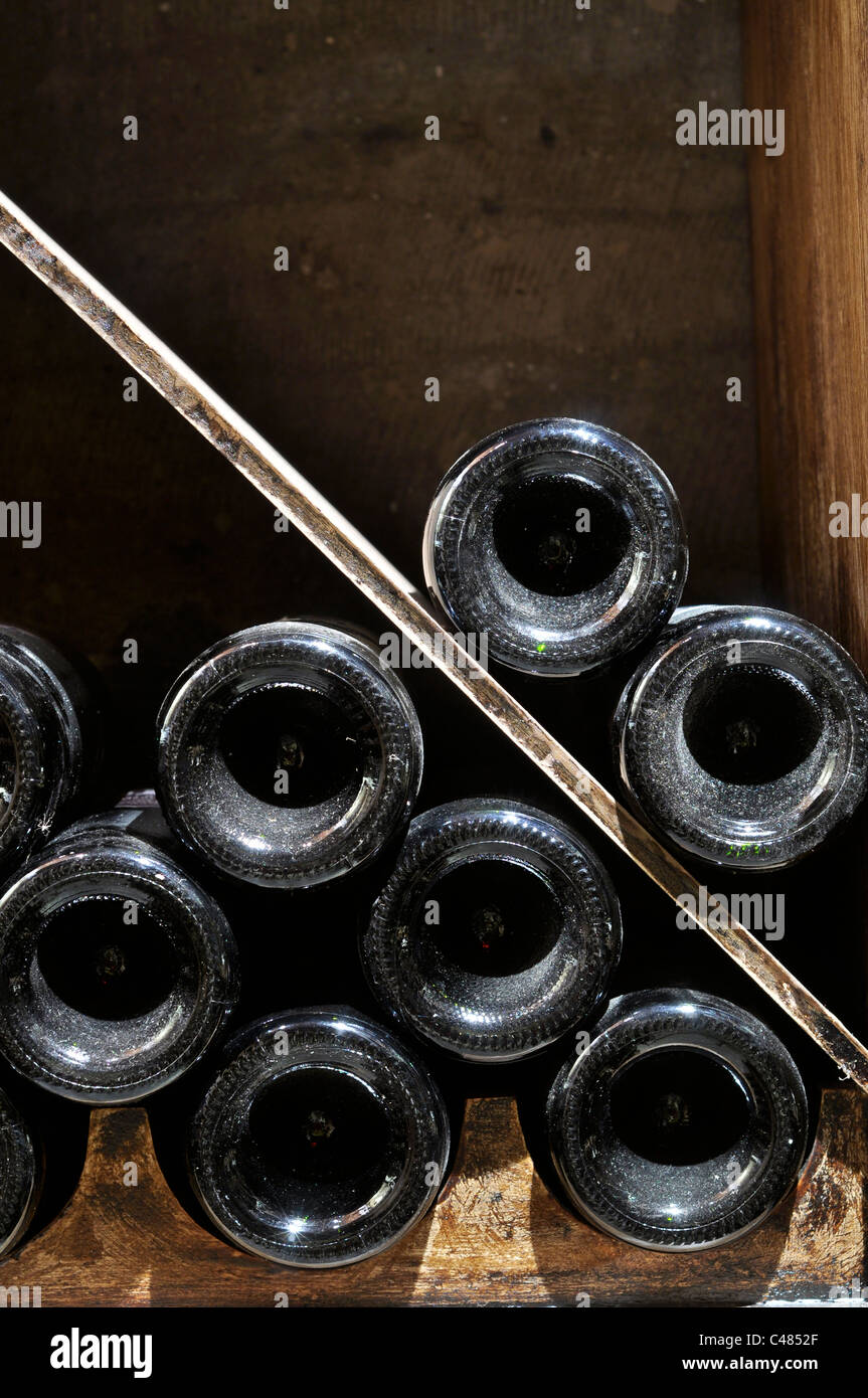 very old wines at the wine cellar Stock Photo - Alamy