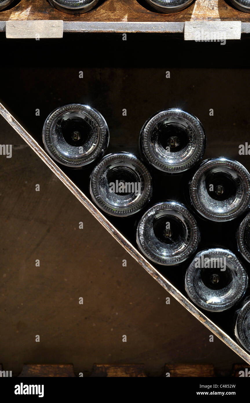 very old wines at the wine cellar Stock Photo - Alamy