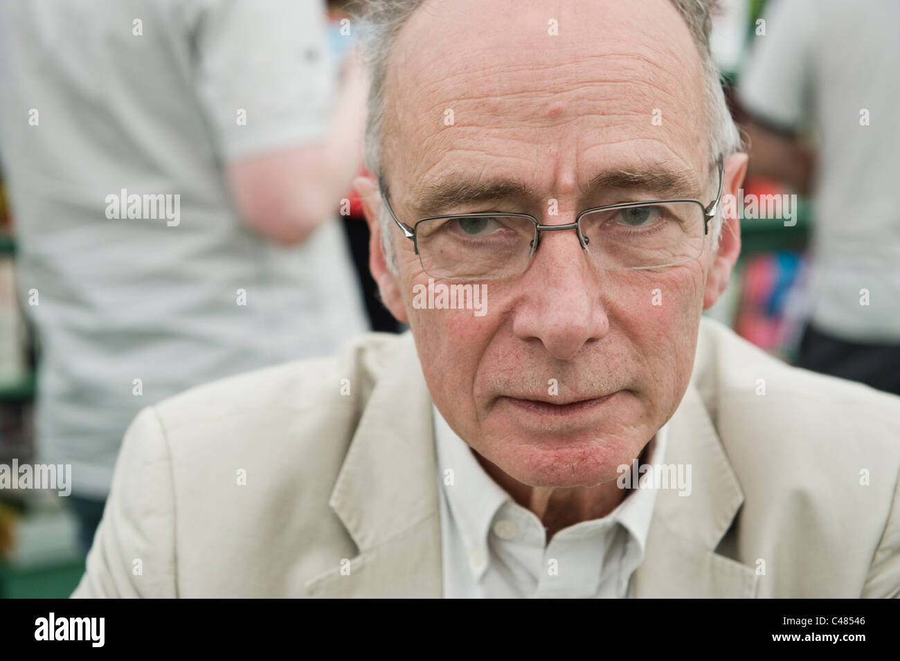 Peter Conradi Radnorshire author pictured at Hay Festival 2011 Stock ...