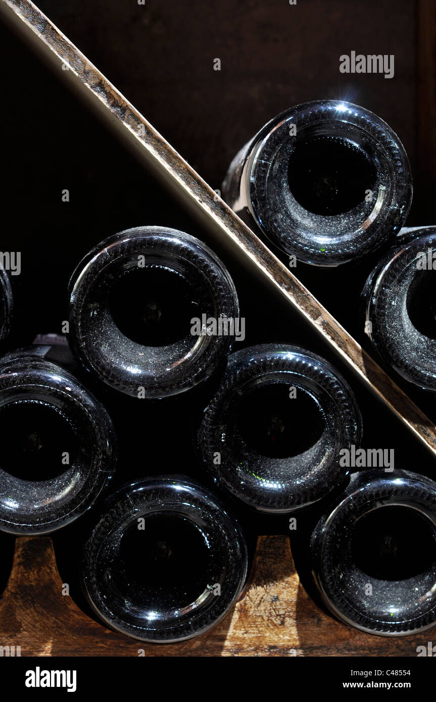 very old wines at the wine cellar Stock Photo - Alamy