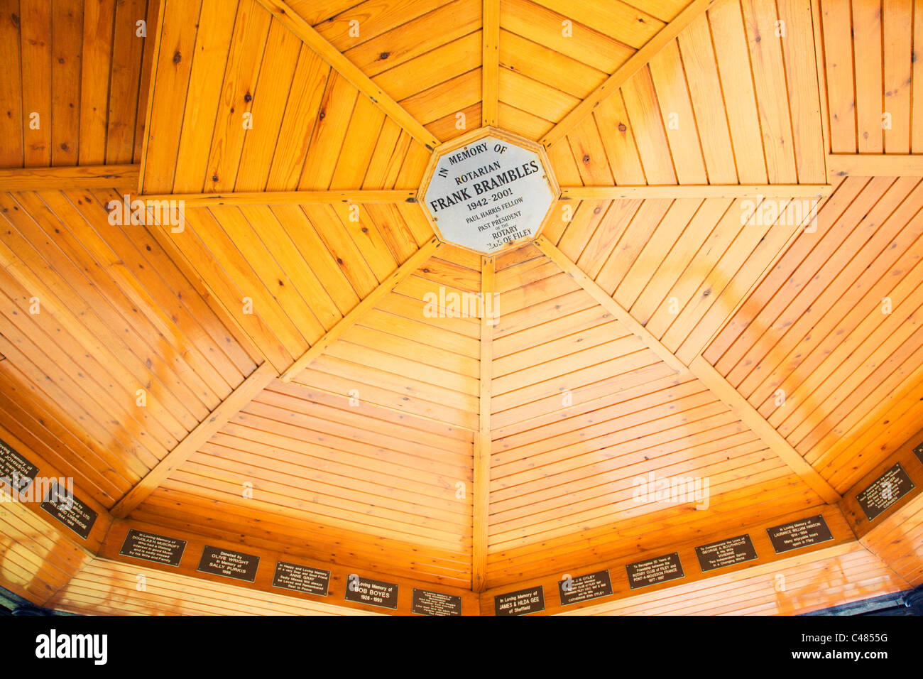 Bandstand Roof in Crescent Gardens Filey North Yorkshire England Stock ...