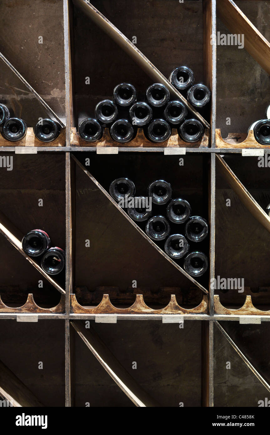 very old wines at the wine cellar Stock Photo - Alamy