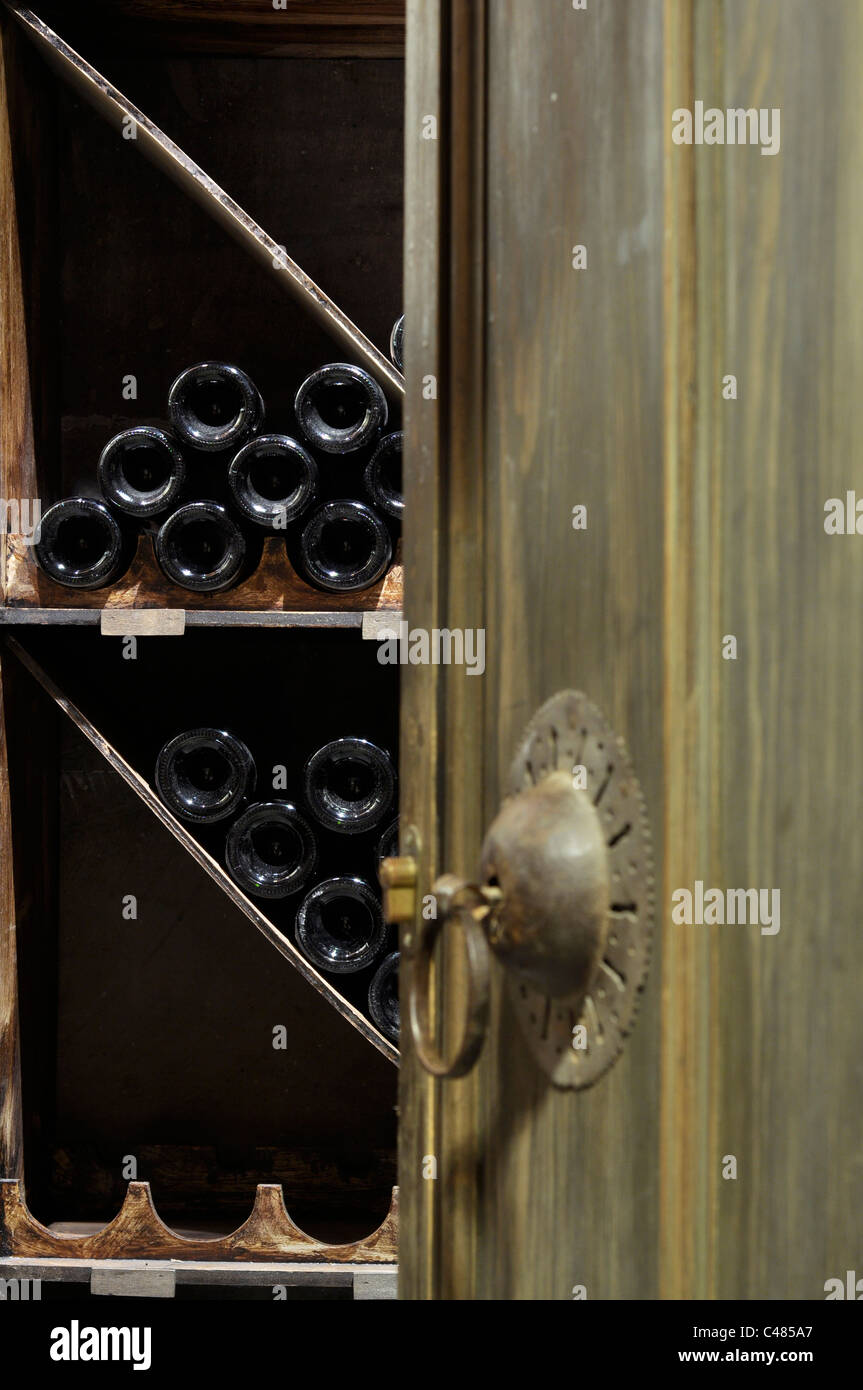 very old wines at the wine cellar Stock Photo - Alamy