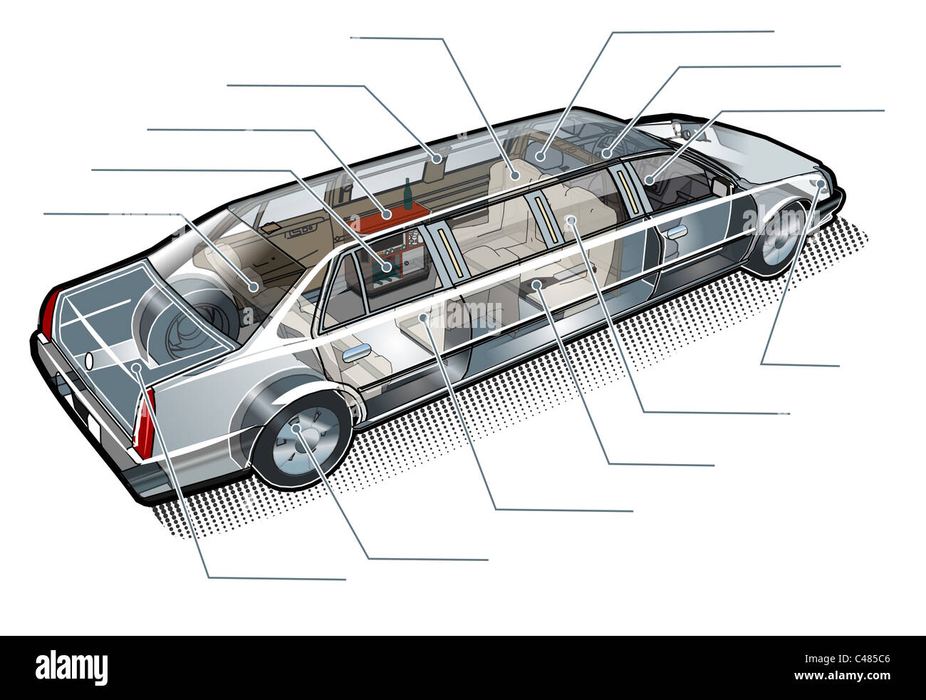 Limousine service vehicle Cut Out Stock Images & Pictures - Alamy