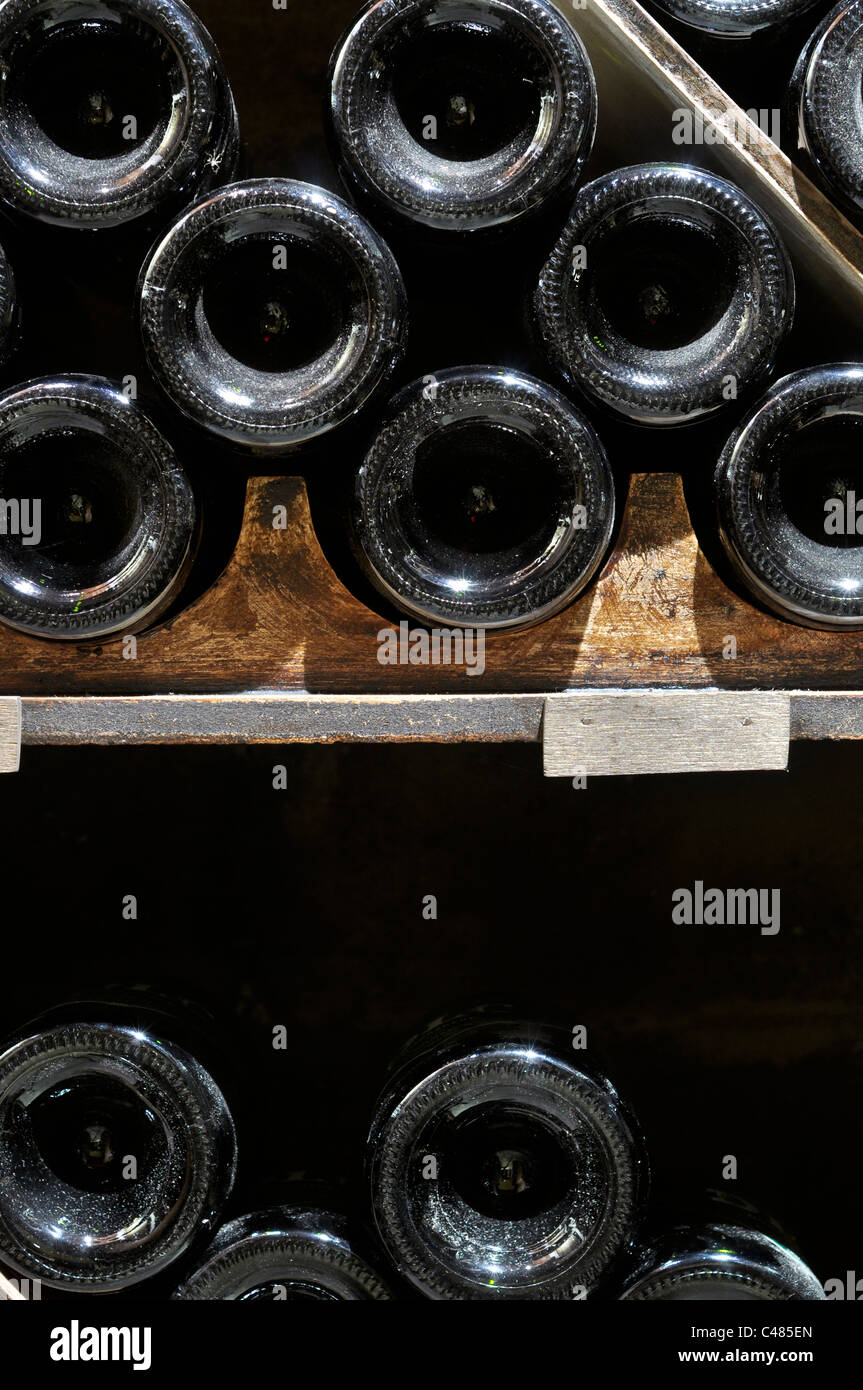 very old wines at the wine cellar Stock Photo - Alamy