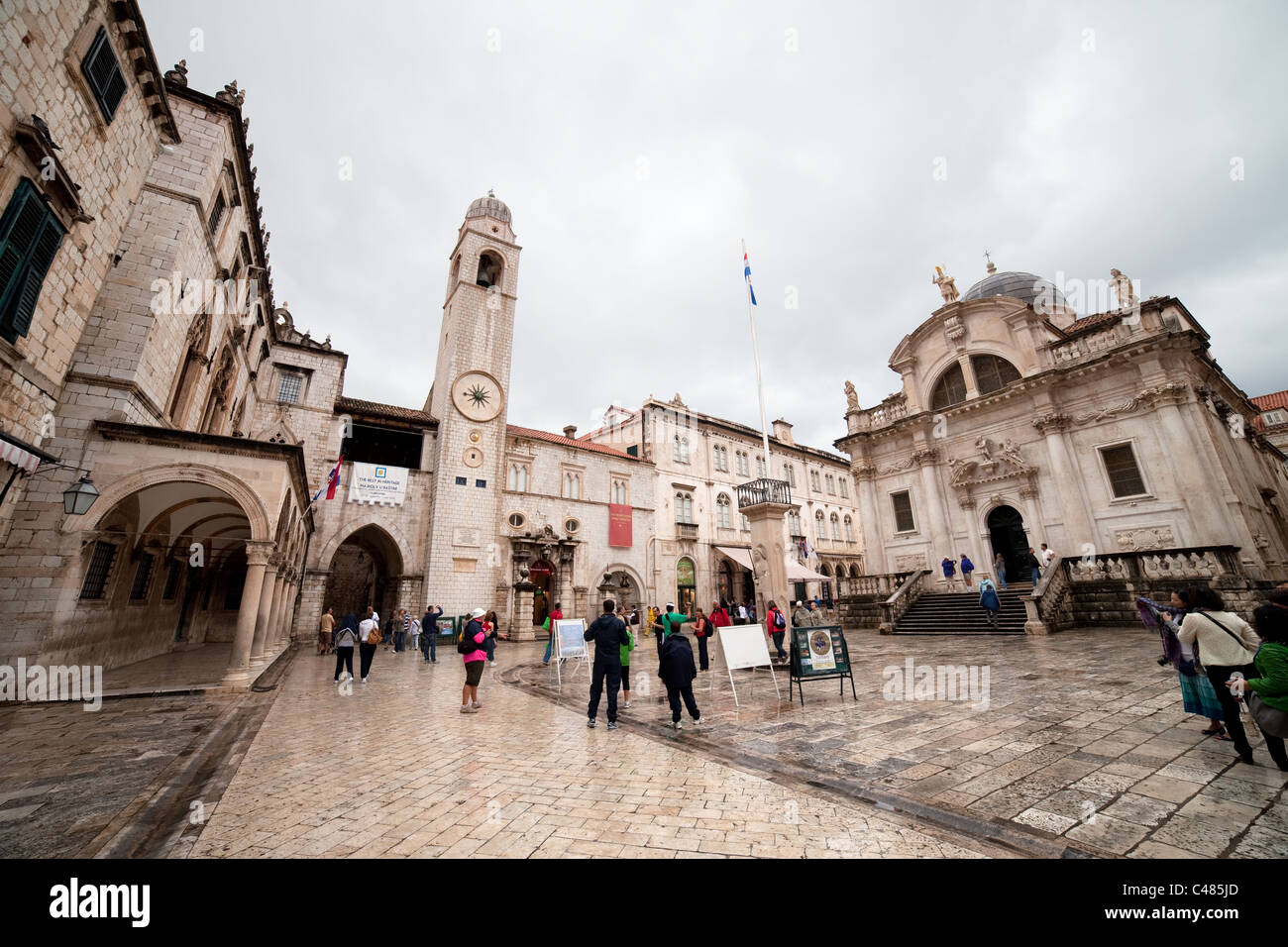 Old Town square in Dubrovnik, Croatia Stock Photo - Alamy