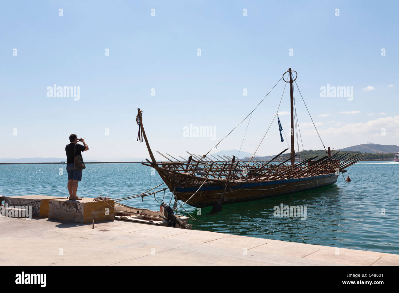 Replica of Argo, a prehistoric vessel of the 15th century BC which was constructed by Jason ...