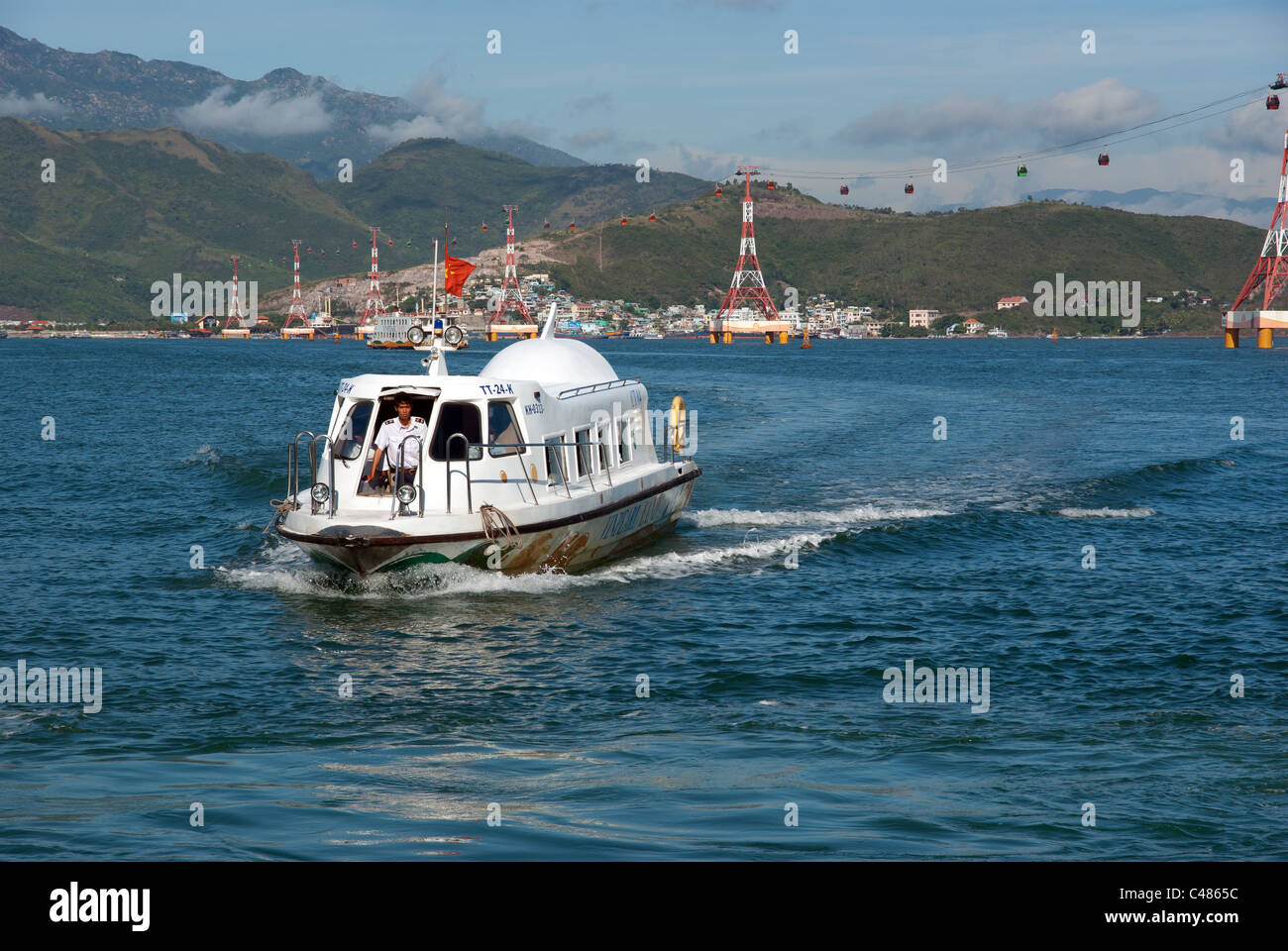 Modern hydrofoil transporting visitors from Nha Trang to Vinpearl ...