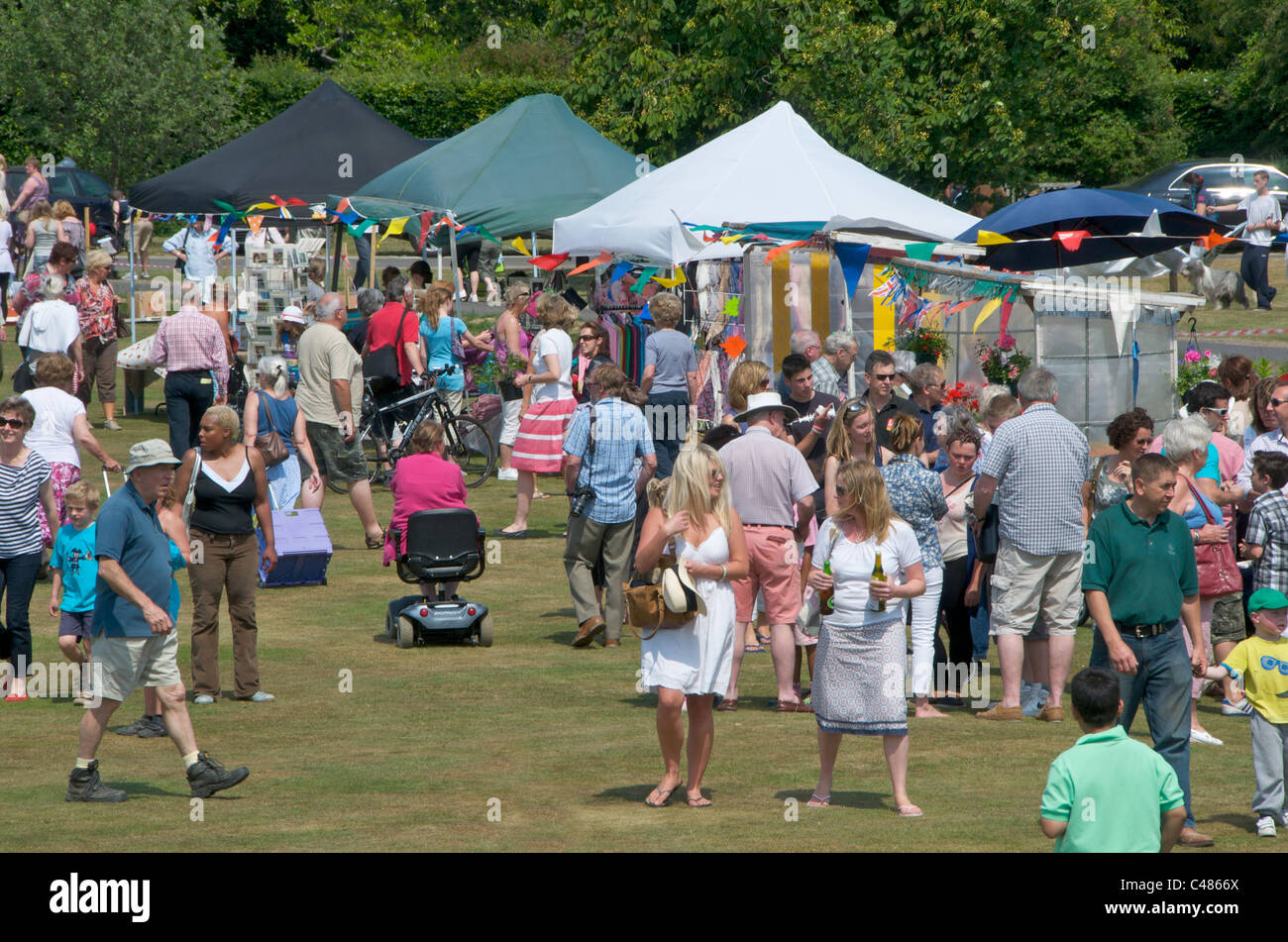 A traditional Village Fete on the Village Green at Lurgashall in West ...