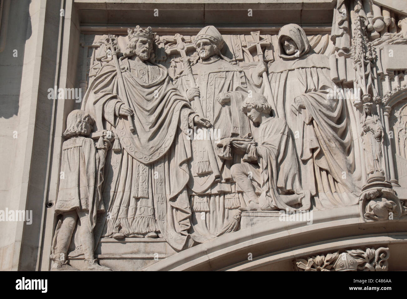 Engraving above the entrance to the Supreme Court building, Parliament ...