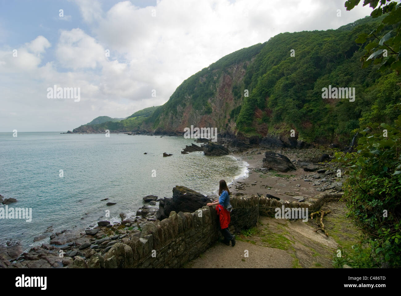 Woody bay beach exmoor hi-res stock photography and images - Alamy