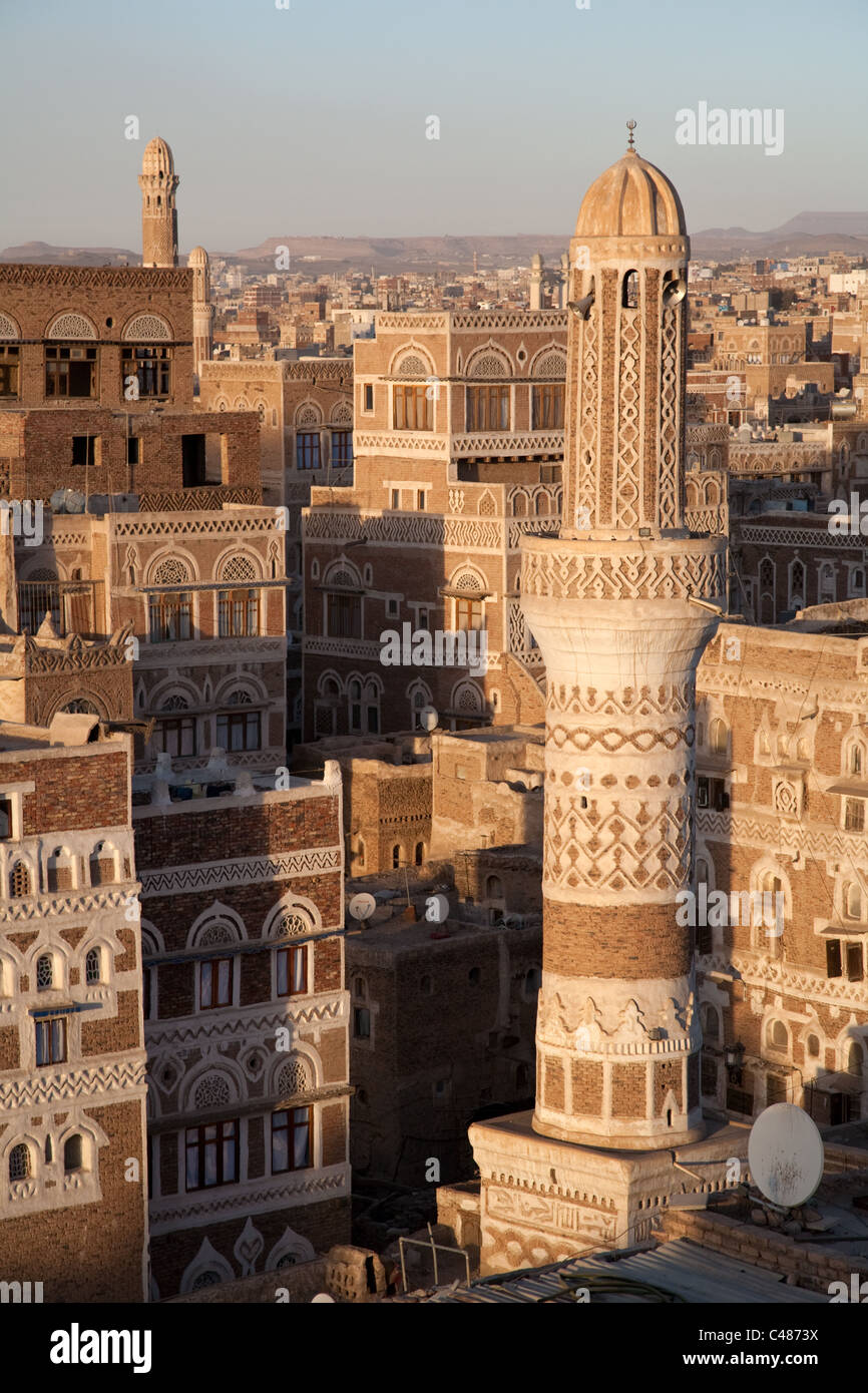 Beautiful historical architecture of UNESCO protected OLD City of Sana ...