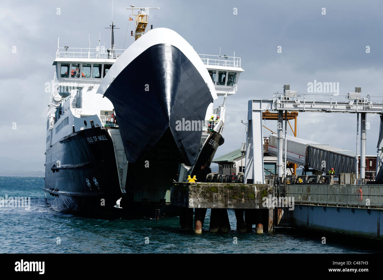 The Isle of Mull ferry coming in to Craignure, on Mull Stock Photo - Alamy