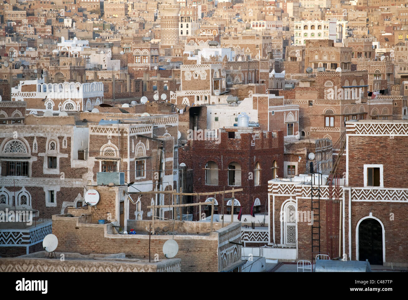 Beautiful historical architecture of UNESCO protected OLD City of Sana ...