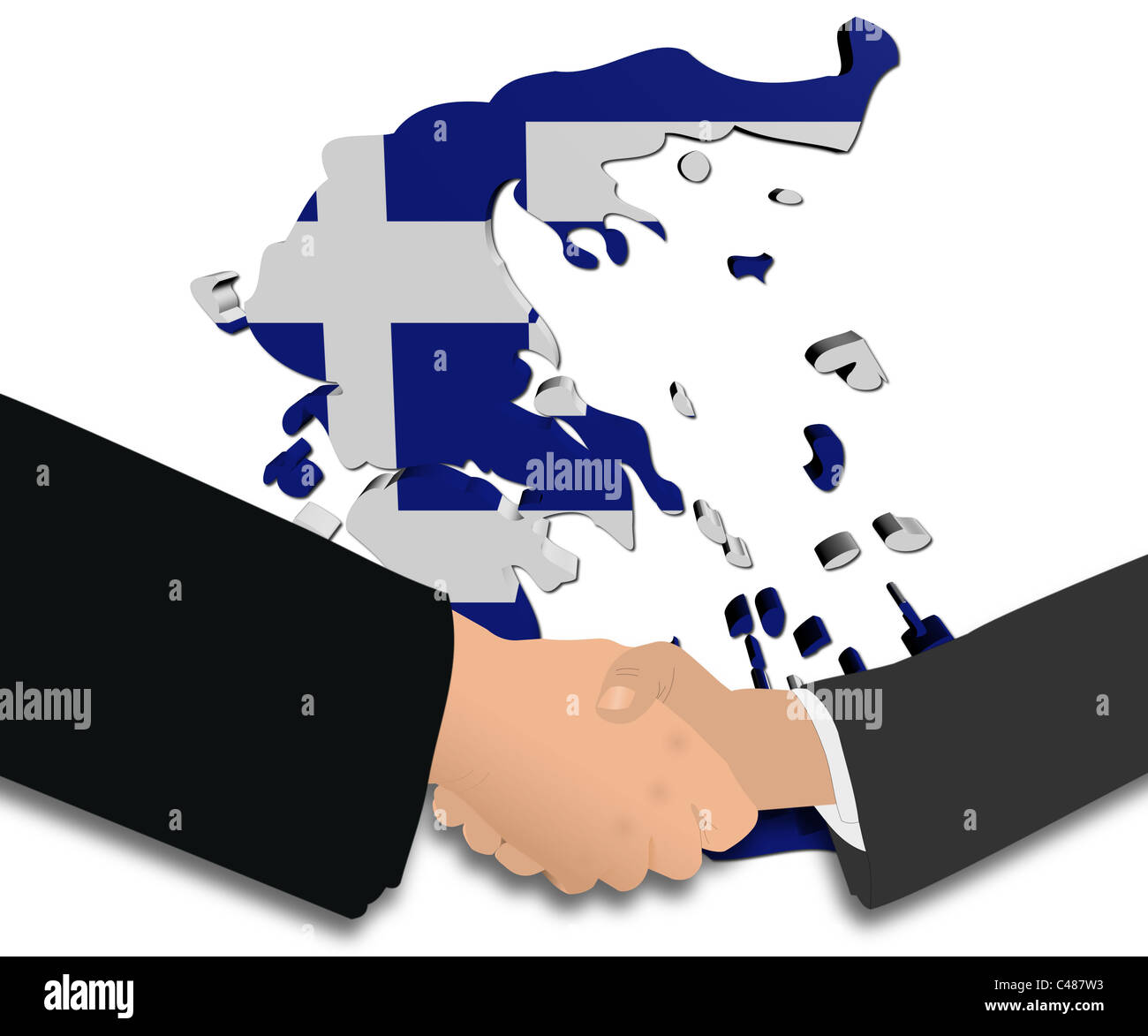 Greece handshake hi-res stock photography and images - Alamy