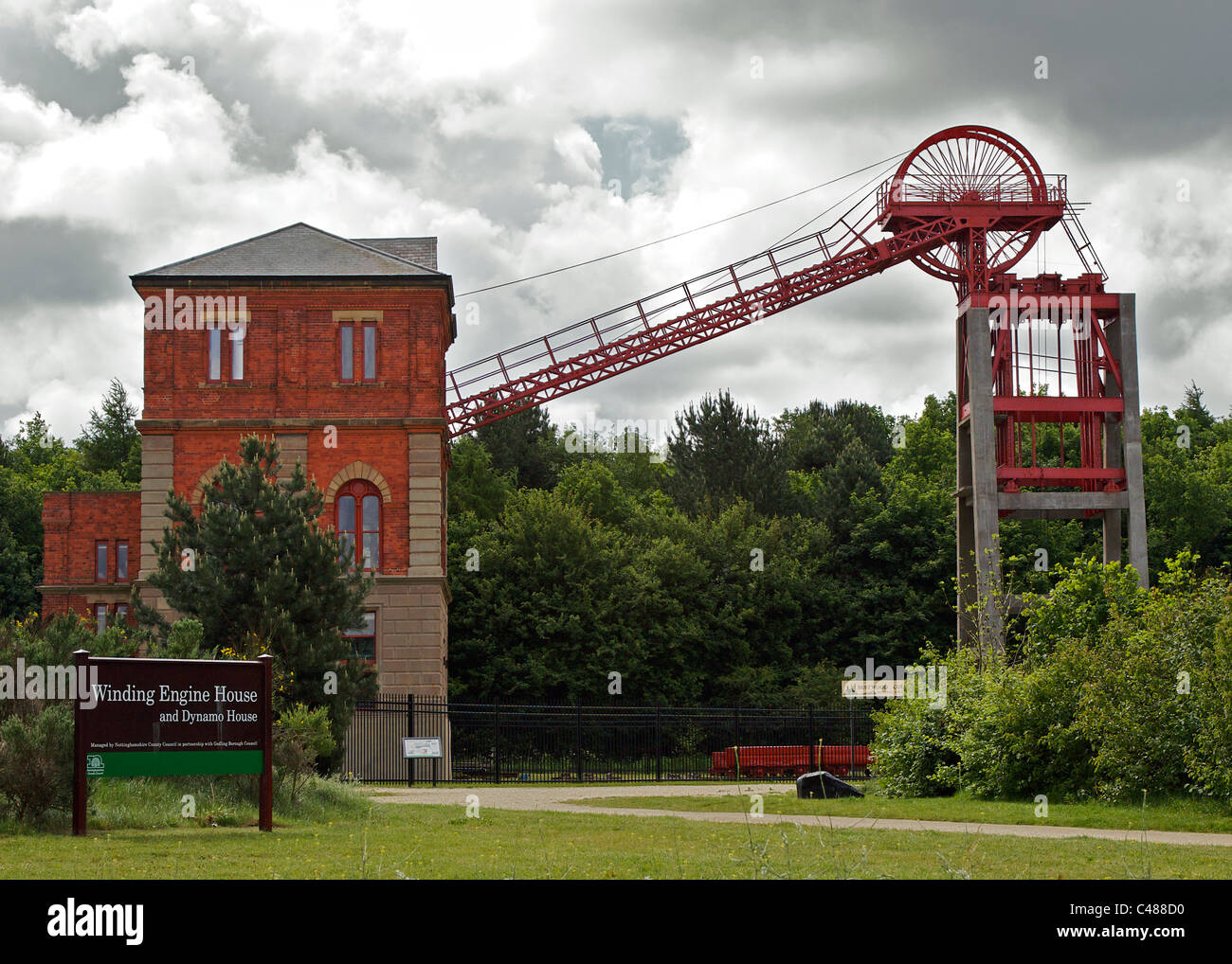 winding gear at Bestwood colliery Stock Photo - Alamy