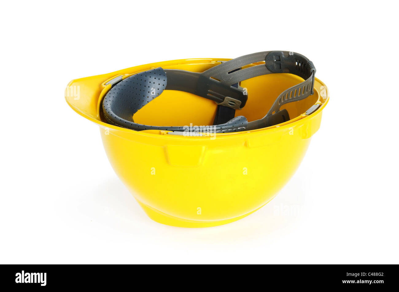 Hard hat isolated on the white background Stock Photo - Alamy