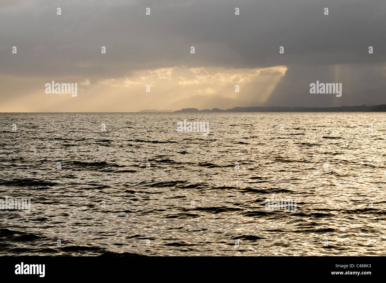 Sunrise over the Sound of Mull, from the Isle of Mull Stock Photo - Alamy