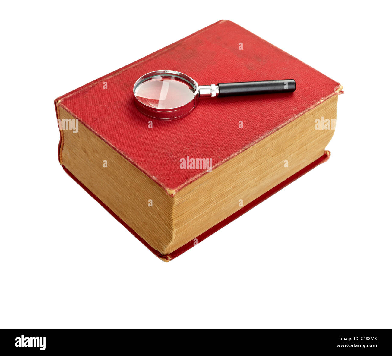 Old book magnify glass hi-res stock photography and images - Alamy