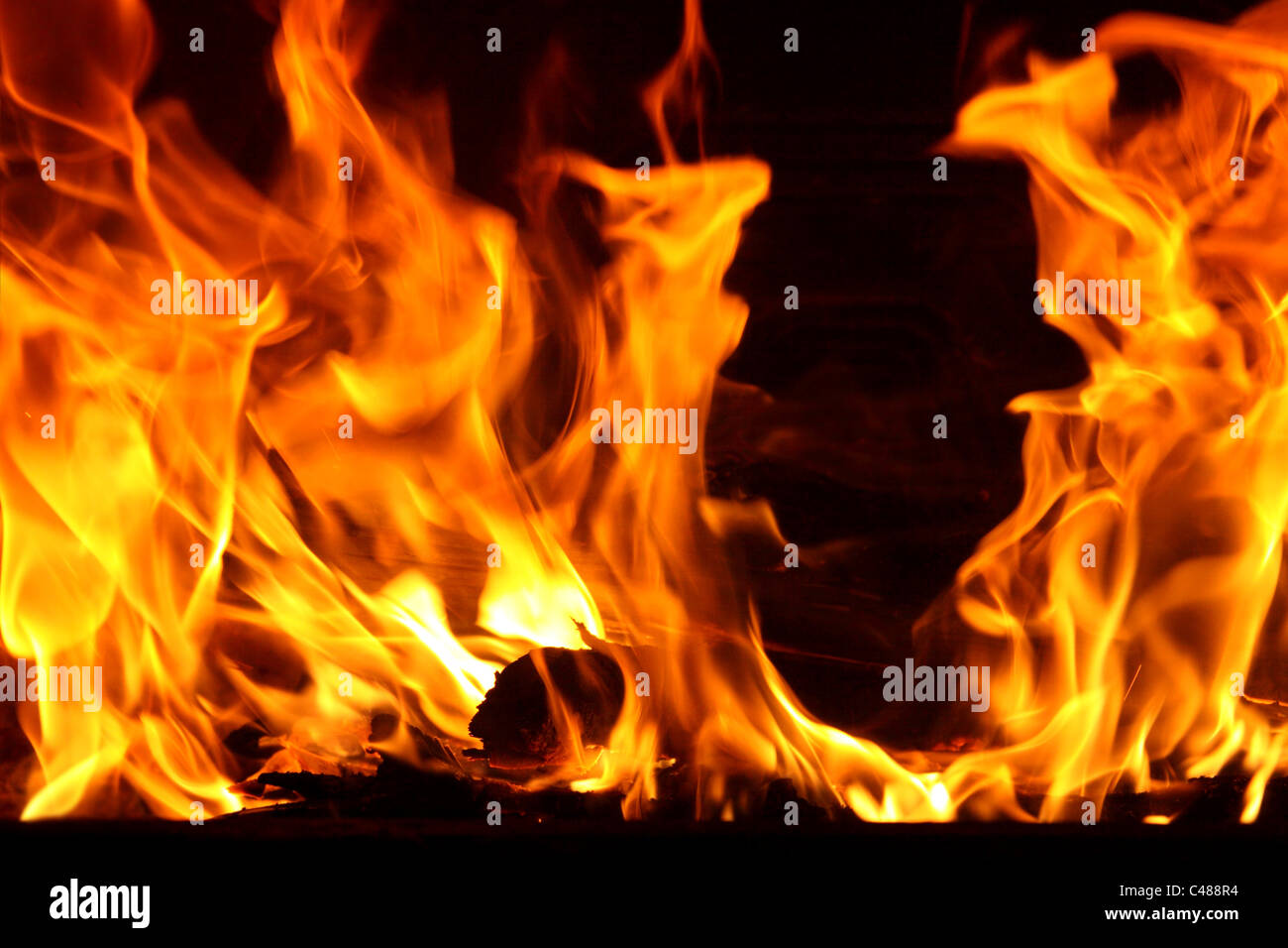 fire in the chimney Stock Photo - Alamy