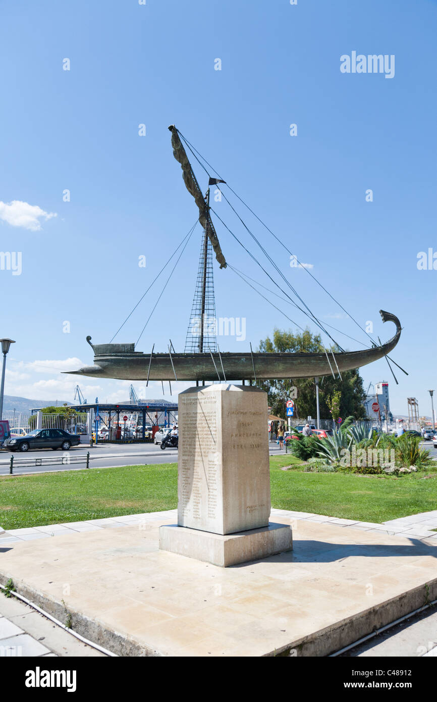 Model Replica of Argo, a prehistoric vessel of the 15th century BC which was constructed by ...