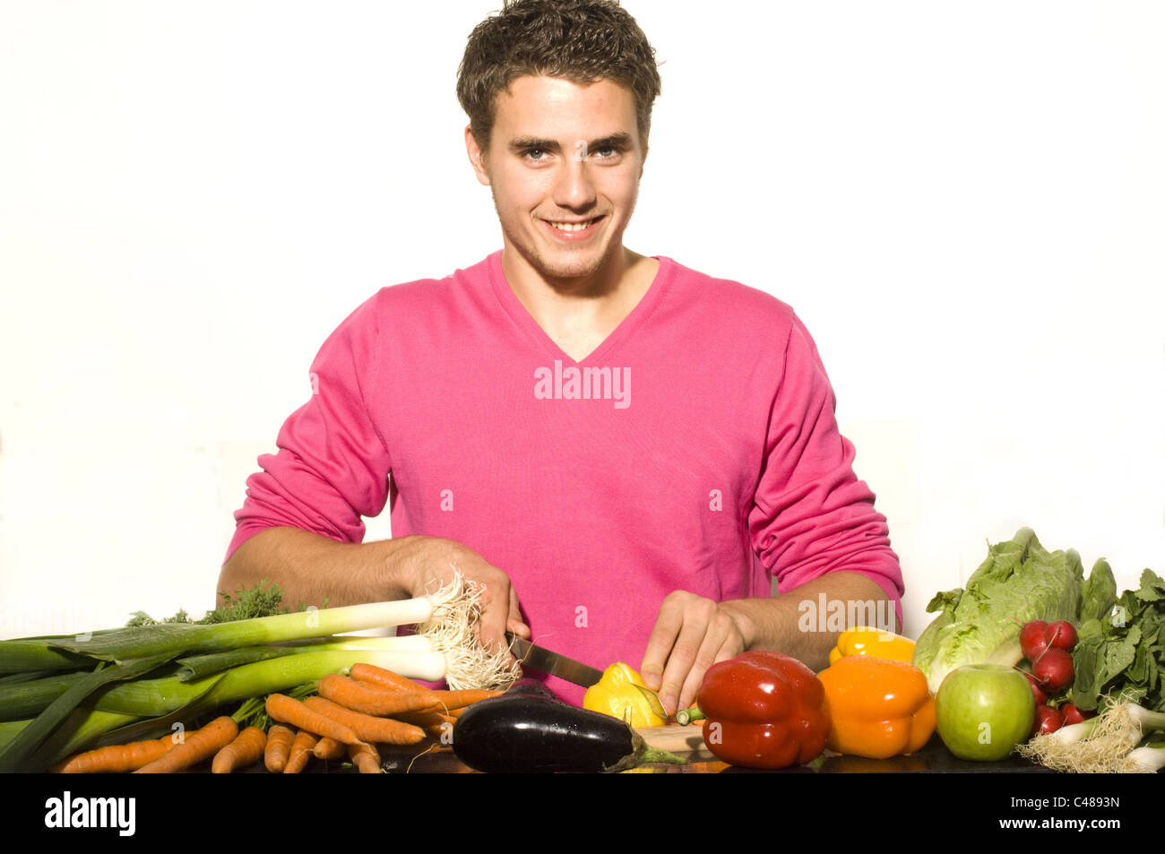 man with vegetables Stock Photo - Alamy