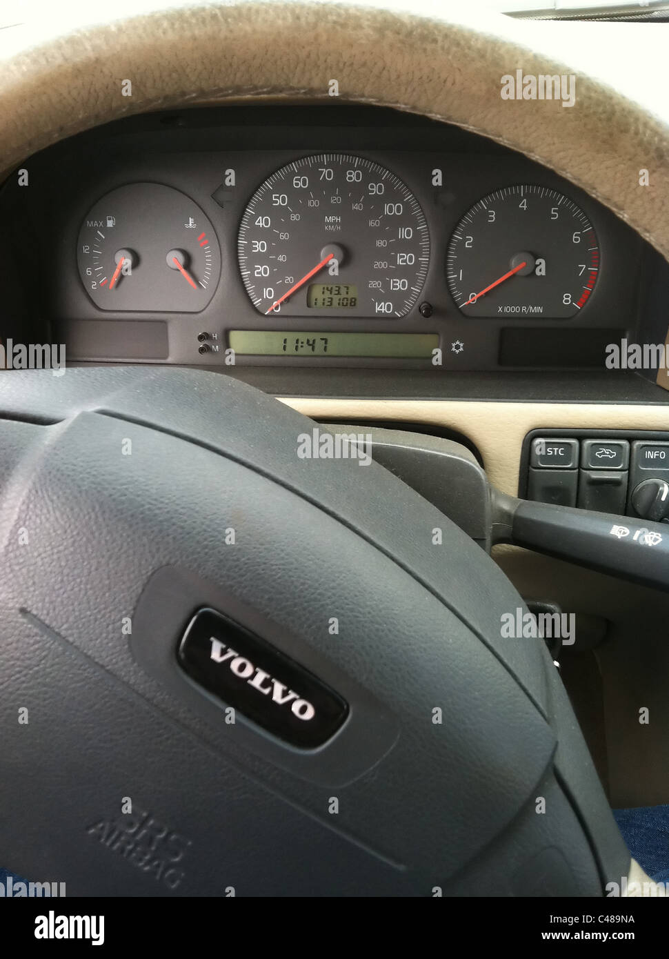 Volvo car dashboard Stock Photo - Alamy