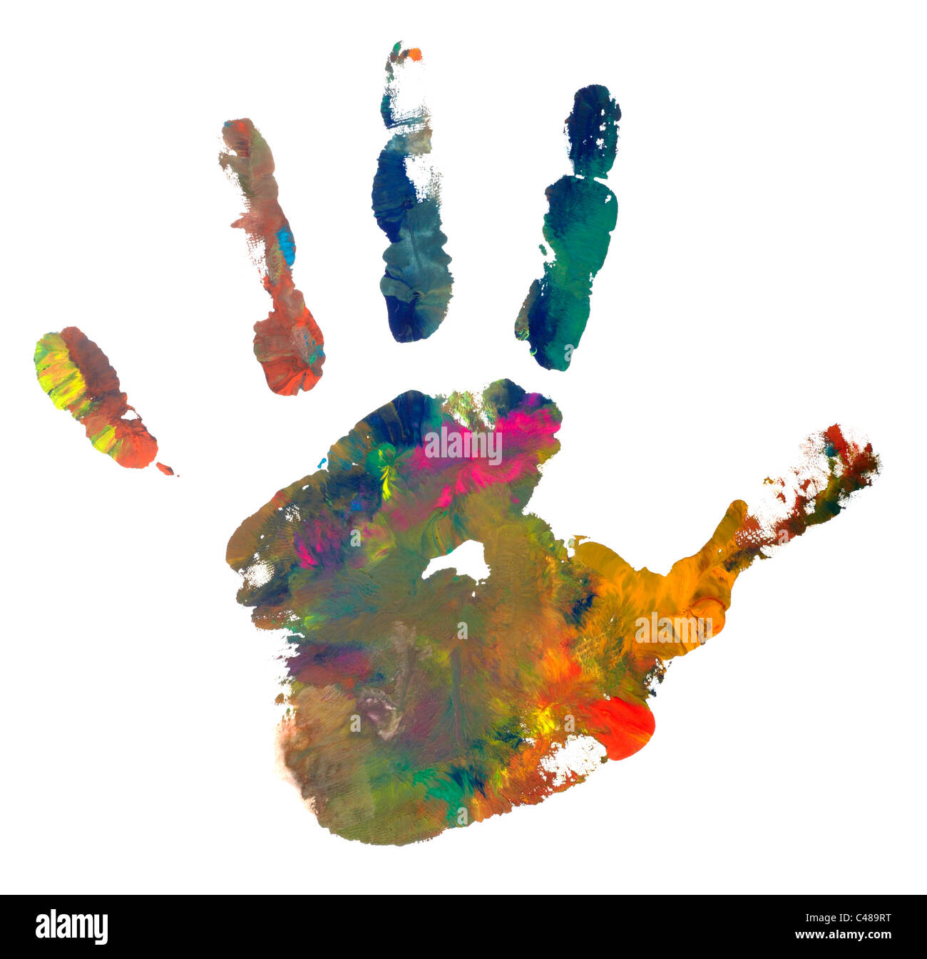 hand paint prints Stock Photo - Alamy