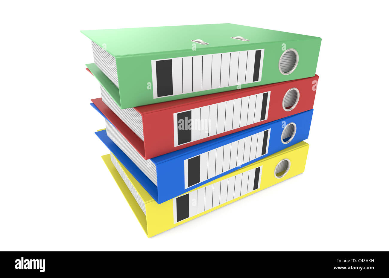Pile of Binders. 5 Blue Binders in a pile Stock Photo - Alamy