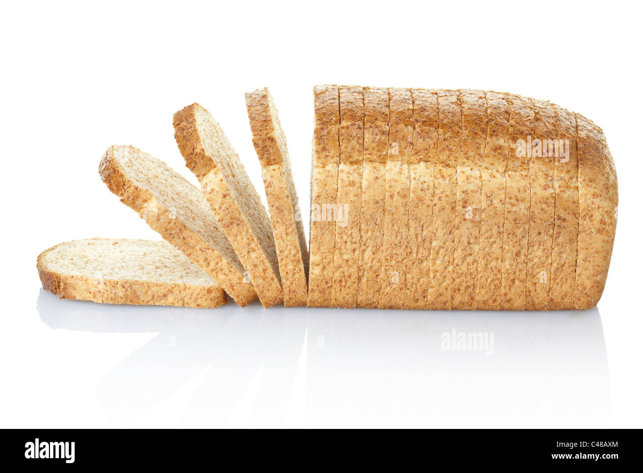 Sliced brown bread loaf Stock Photo - Alamy