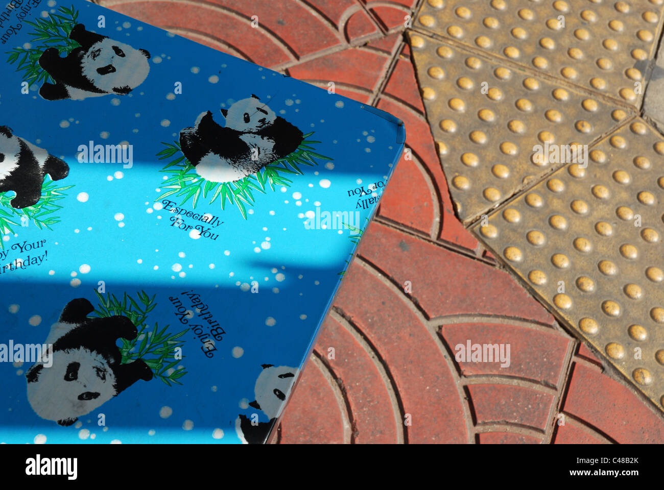 Enjoy Your Birthday Mat on pavement, China Town, Bangkok, Thailand ...