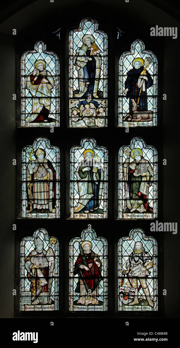 A stained glass window by The Kempe Studios depicting Saints, Church of ...