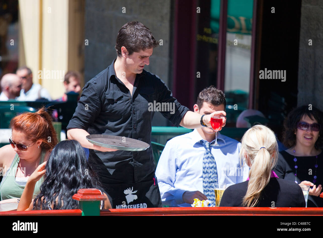 Outdoor dining in the old town, Quebec City, Canada Stock Photo - Alamy