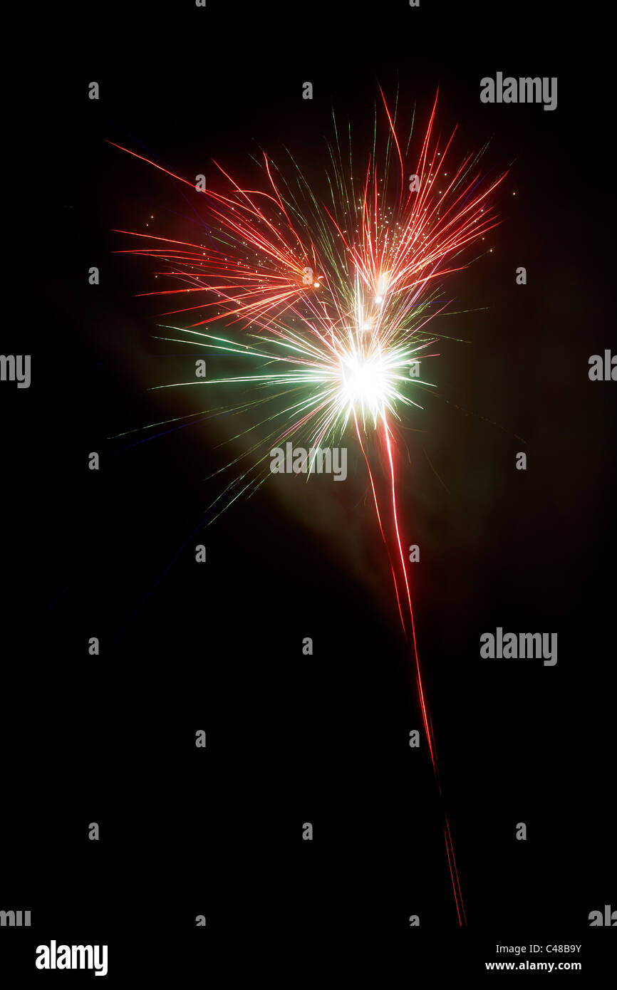 Firework in green red hi-res stock photography and images - Alamy