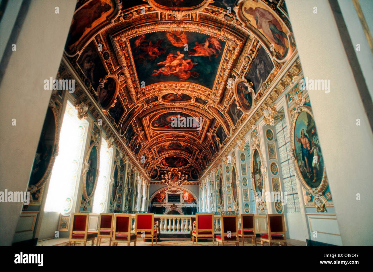 Fontainebleau, France, inside French Catholic Church Chateau, Trinity ...