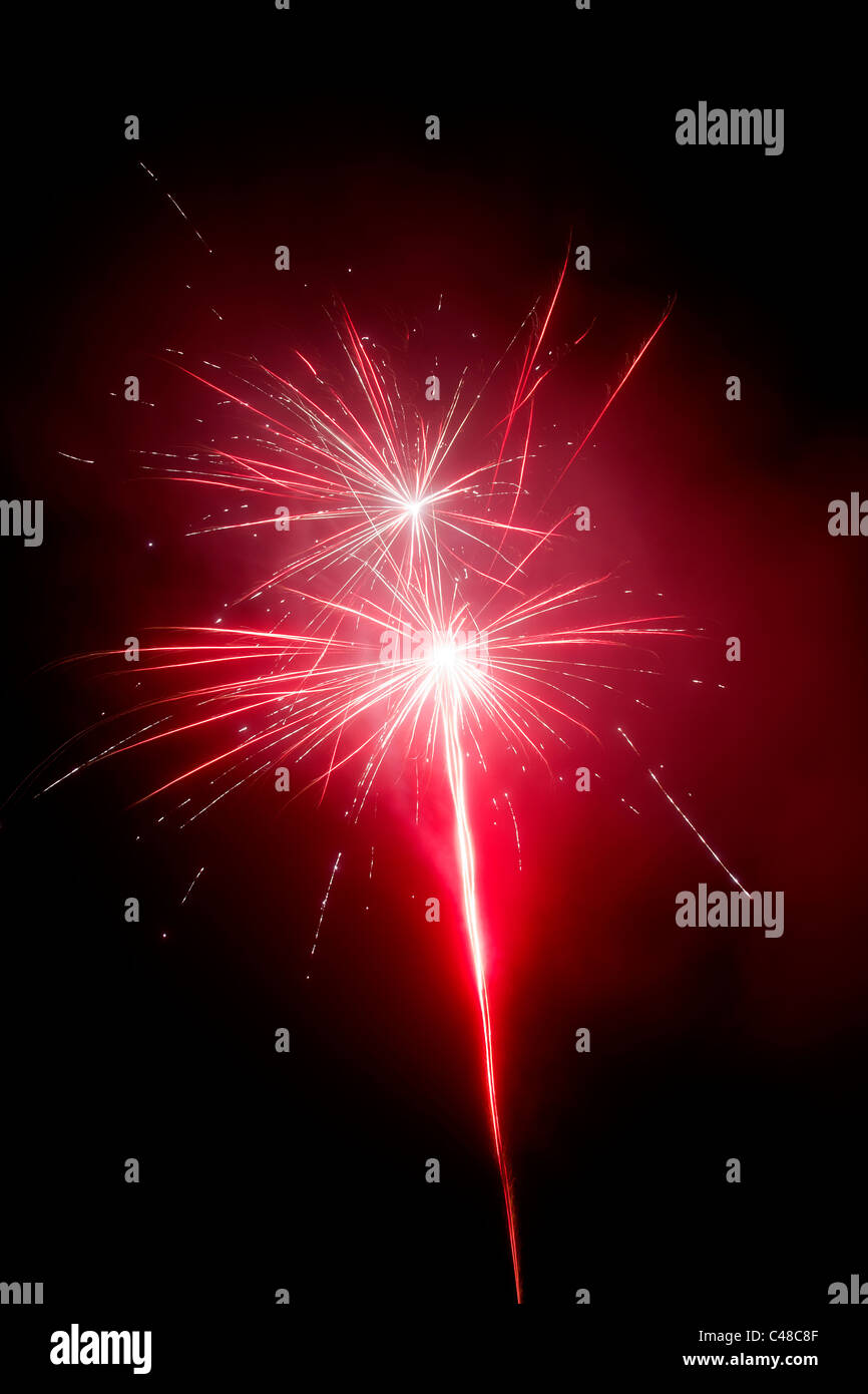 Firework in red color hi-res stock photography and images - Alamy