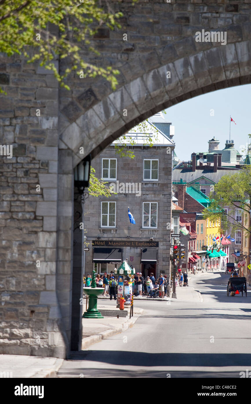 Gate to the old town, Quebec City, Canada Stock Photo - Alamy