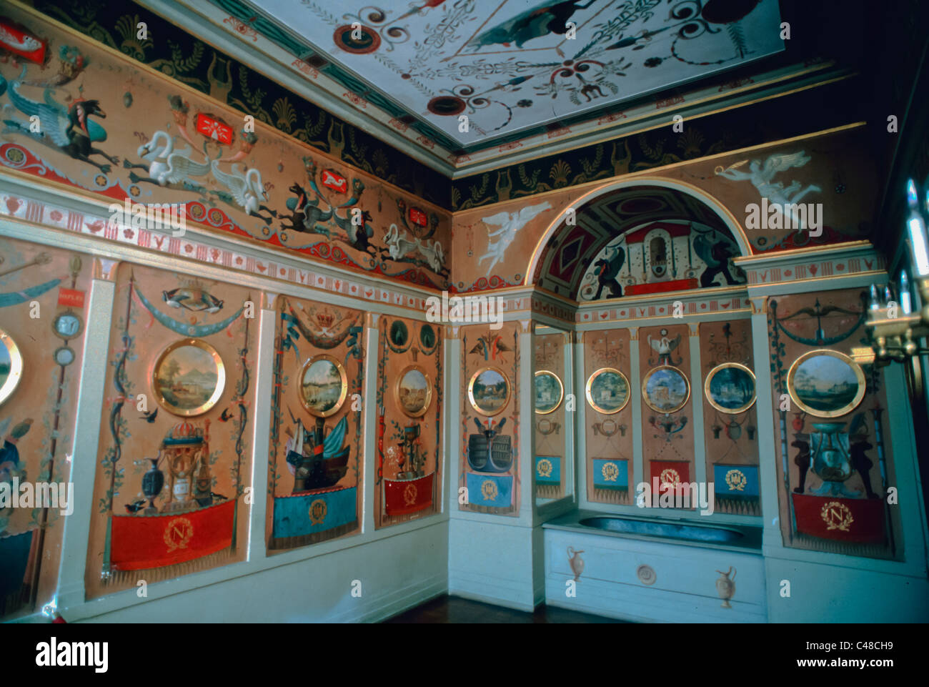 Inside historic hamlet building french chateau hi-res stock photography ...