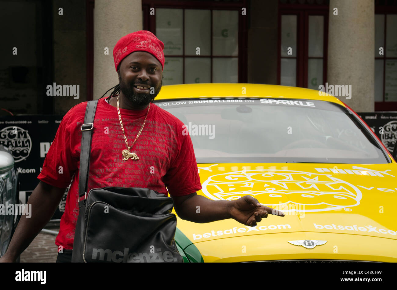 Man in red car hi-res stock photography and images - Alamy