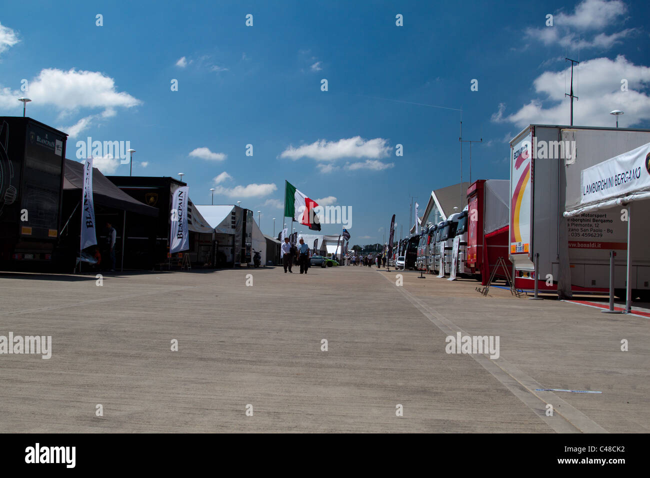 The new paddock complex behind the Wing at Silverstone Stock Photo - Alamy
