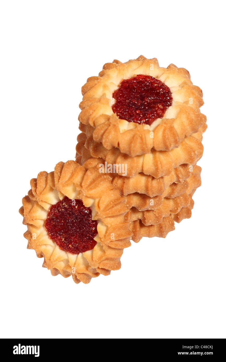 Sunshine biscuit with jelly isolated on white background Stock Photo ...